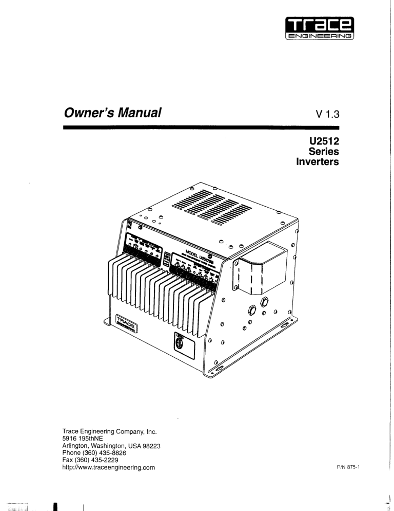 Xantrex U2512 Series Inverter Owner's guide | Manualzz