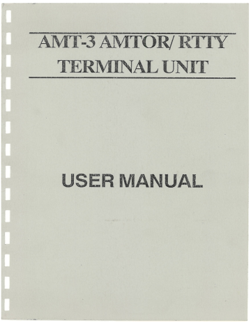 ICS AMT3 - AMTOR/RTTY Terminal Unit User Guide | Manualzz