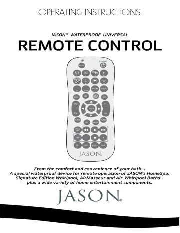 Remote Control Operating Instructions | Manualzz