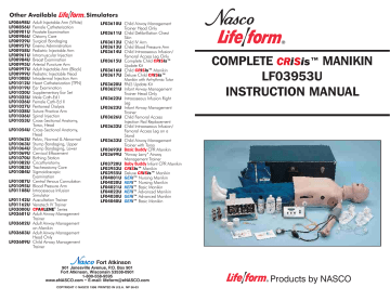 Nasco CRiSis Complete CRiSis Instruction Manual | Manualzz