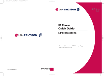 LG-Ericsson IP phone LIP 8002E/8002AE Quick Guide | Manualzz