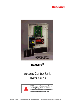 Honeywell NetAXS-4 - User's Guide, Manual, installation Guide
