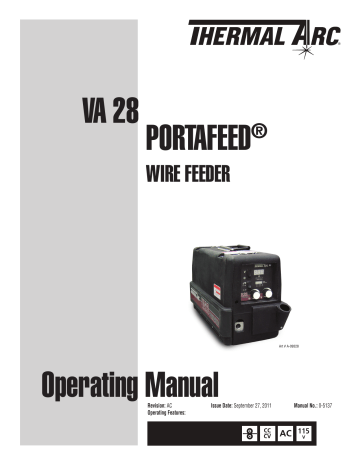 ESAB VA 28 PORTAFEED® Wire Feeder Instruction manual | Manualzz