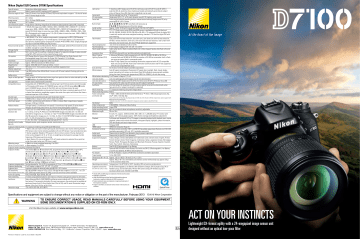 Nikon D7100 Specifications | Manualzz