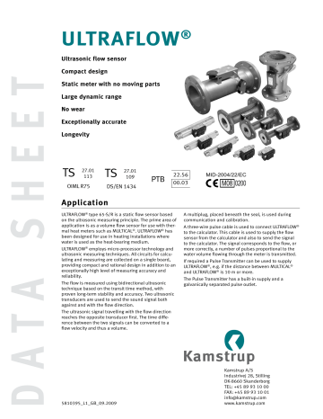 Kamstrup ULTRAFLOW® 65 Data Sheet | Manualzz