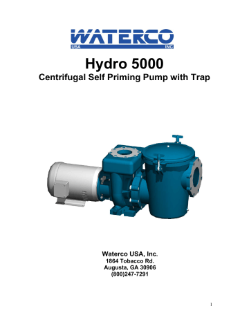 Centrifugal Pump Hydro 5000 User Manual | Manualzz