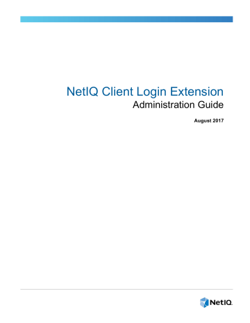 NetIQ Client Login Extension Administration Guide | Manualzz