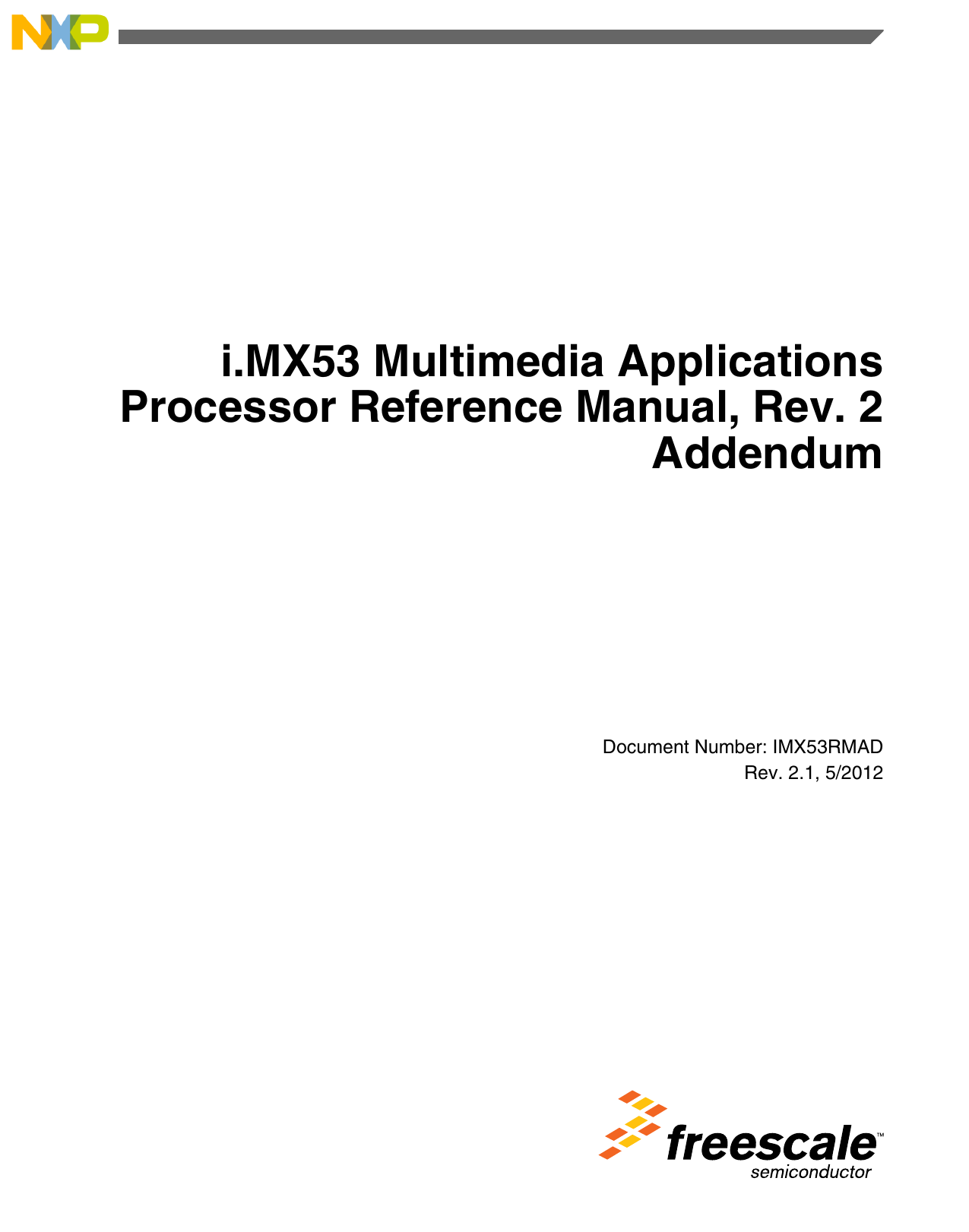 i.MX53 Multimedia Applications Processor Reference Manual, Rev | Manualzz