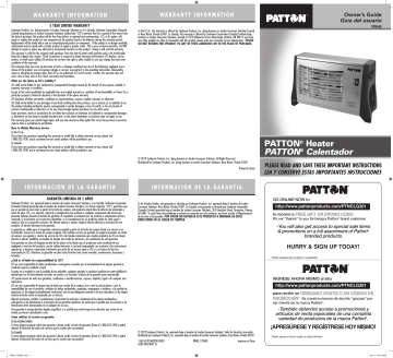 PATTON PRH8 Heater Owner's Guide | Manualzz