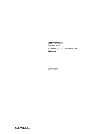 Oracle Database 12c Release 1 Installation Guide for Windows | Manualzz
