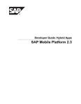 SAP Mobile Platform 2.3 SP04 Developer Guide | AI Chat & PDF | Manualzz