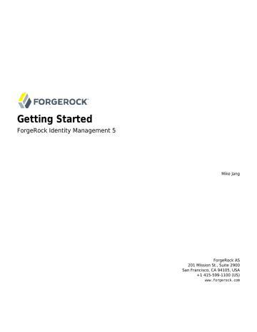 ForgeRock Identity Management 5 Getting Started | Manualzz