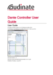 Dante Controller 3.5.x ユーザーガイド | Manualzz