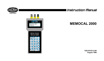 Memocal 2000 Instruction Manual | Manualzz
