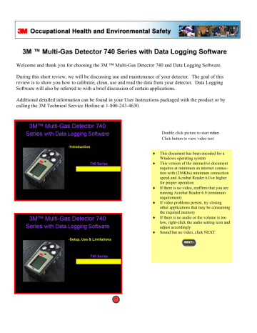 3M Multi-Gas Detector 740 Series User Manual | Manualzz
