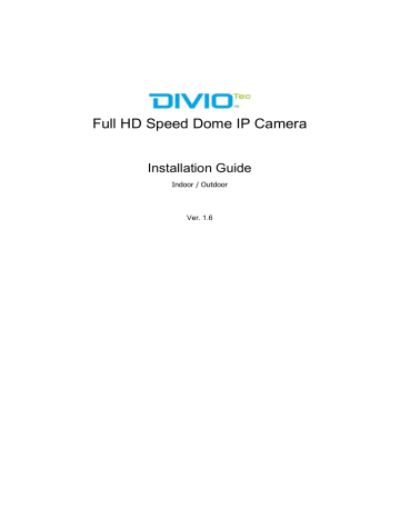 DIVIO NDS Speed Dome IP Camera Installation Guide | Manualzz