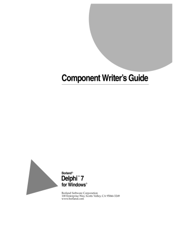 Delphi 7 Component Writer’s Guide | Manualzz
