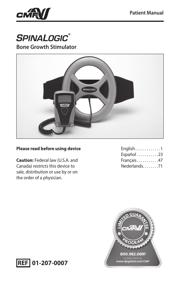 CMF 01-207-0007 Patient Manual | Manualzz
