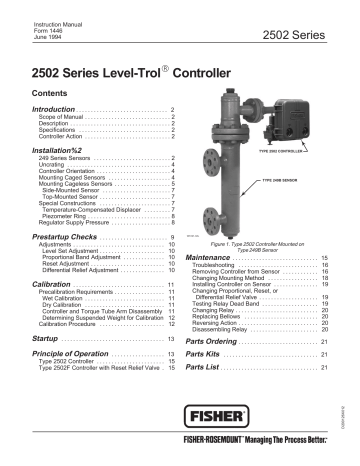 Fisher 2502 Series Level-Trol Instruction manual | Manualzz