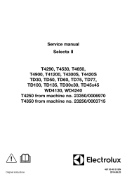 Electrolux T4530 - Programming Manual, Service manual, Operating manual