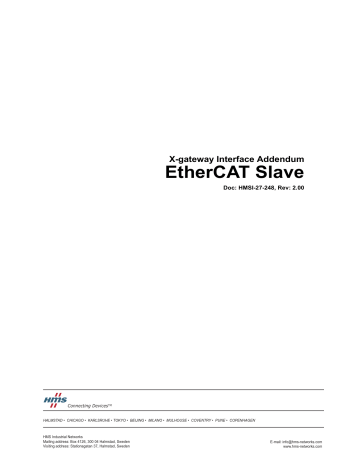 EtherCAT Slave Interface Addendum | Manualzz