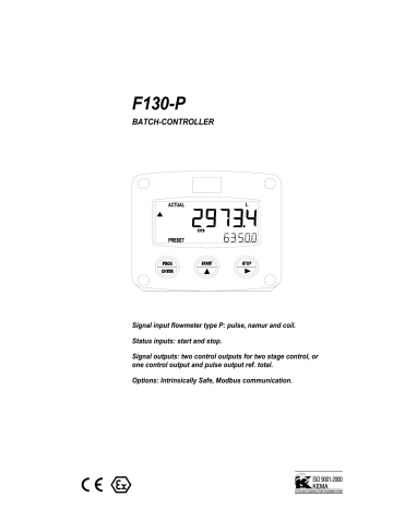 F130-P Batch Controller Operation Manual | Manualzz