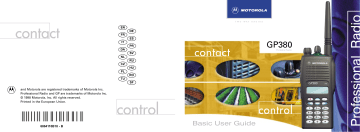 Motorola GP380 Basic User Guide | Manualzz