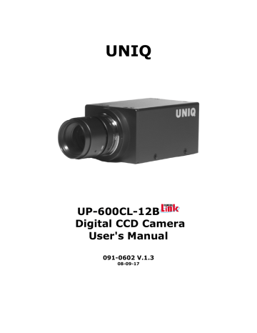 UNIQ Digital CCD Camera UP-600CL-12B User's Manual | Manualzz