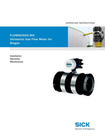 SICK FLOWSIC600 BIO Ultrasonic Gas Flow Meter for Biogas Operating ...