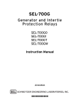 SEL-700G Generator and Intertie Protection Relays Instruction Manual ...