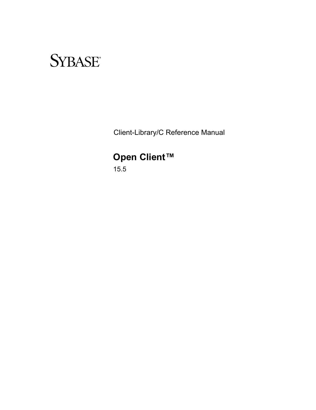 Sybase Open Client Manualzz