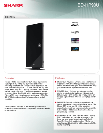 BD-HP90U | Manualzz