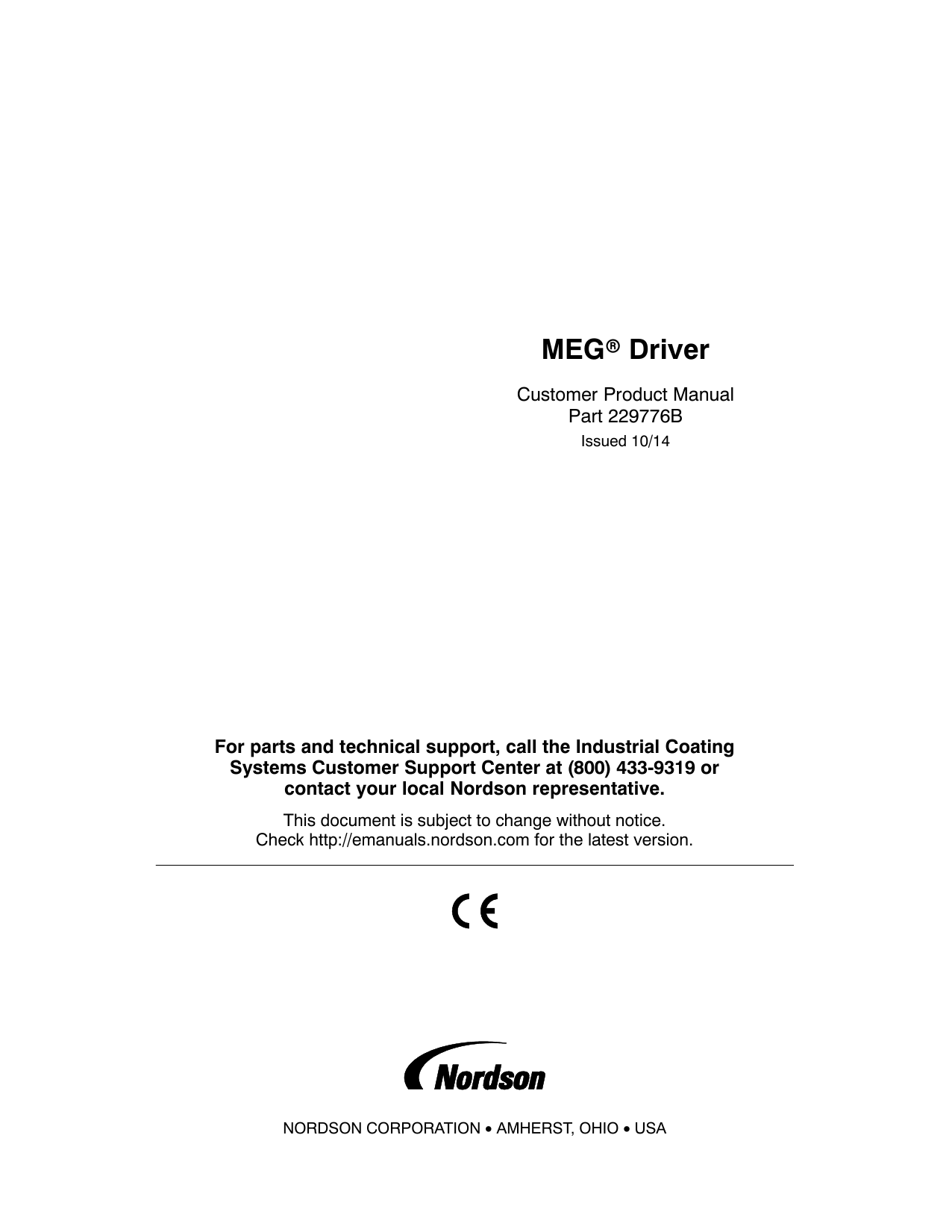 Nordson MEG® Gun Driver Owner's Manual | Manualzz