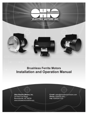 Brushless Ferrite Motor Installation and Operation Manual | Manualzz