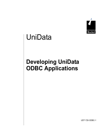 UniData ODBC User Guide | Manualzz
