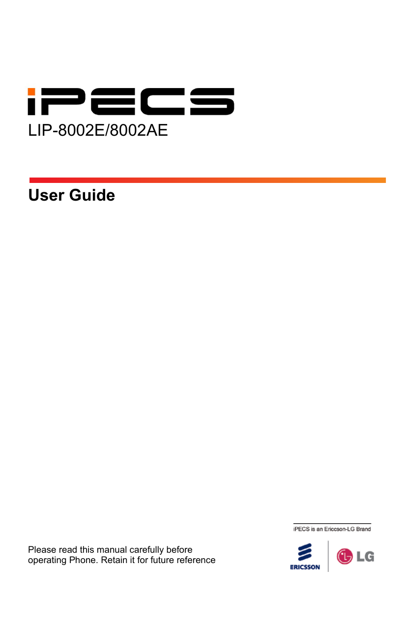iPECS LIP-8002E User manual | Manualzz