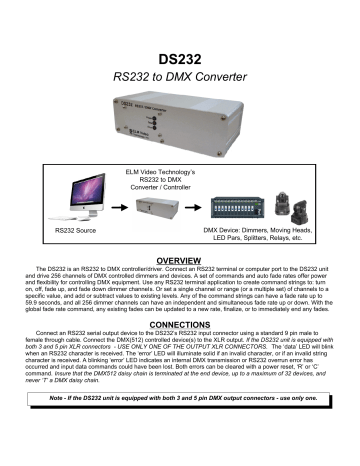 ELM Video DS232 User manual | Manualzz