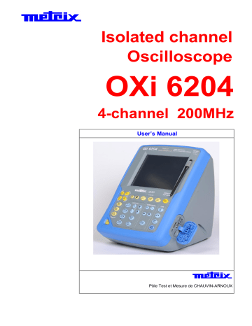 Oscilloscope OXI 6204 User’s Manual | Manualzz