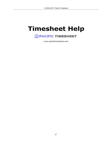 Pacific Timesheet User Manual | Manualzz