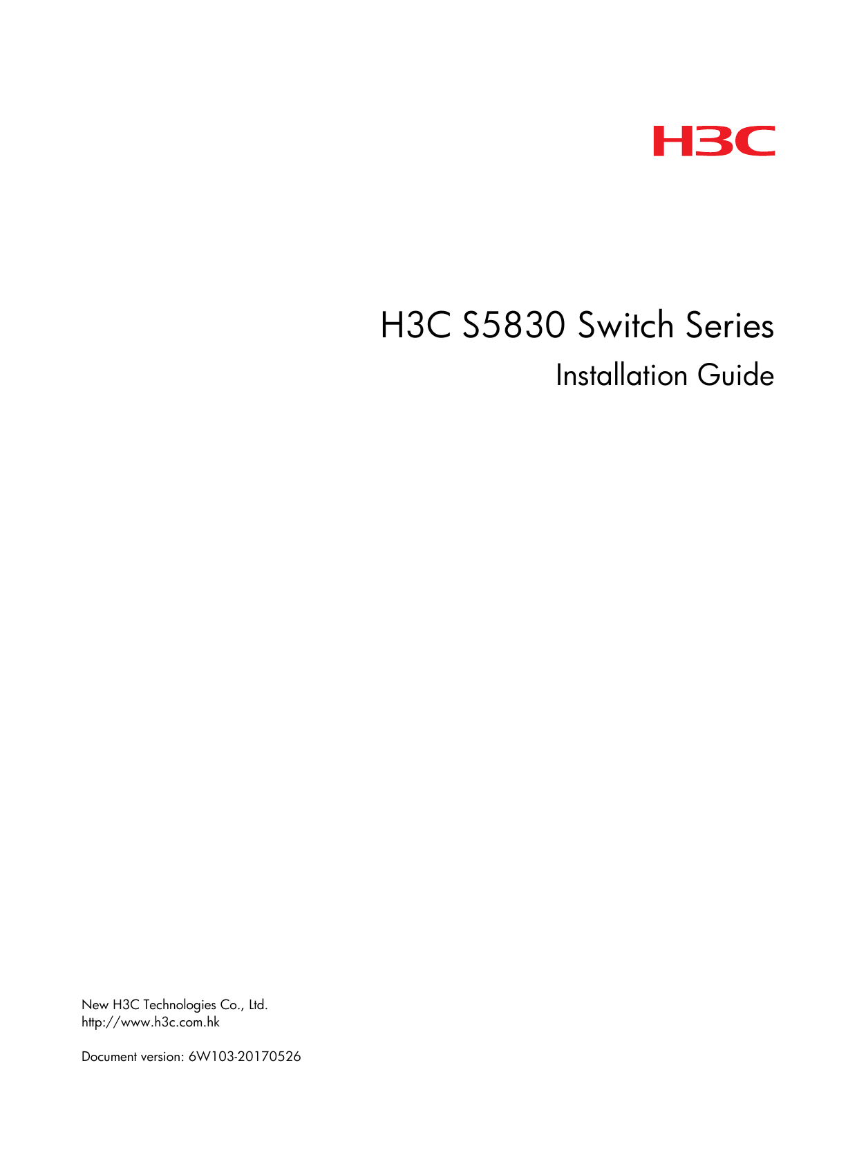 H3C S5830-106S Installation manual | Manualzz