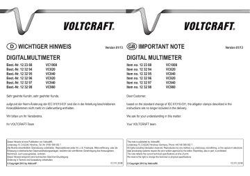 VOLTCRAFT VC-820 Owner Manual | Manualzz
