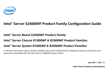 Intel R1000WF Series Configuration manual | Manualzz