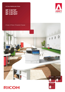 Ricoh MP C307SPF - User manual, Manual, User guide