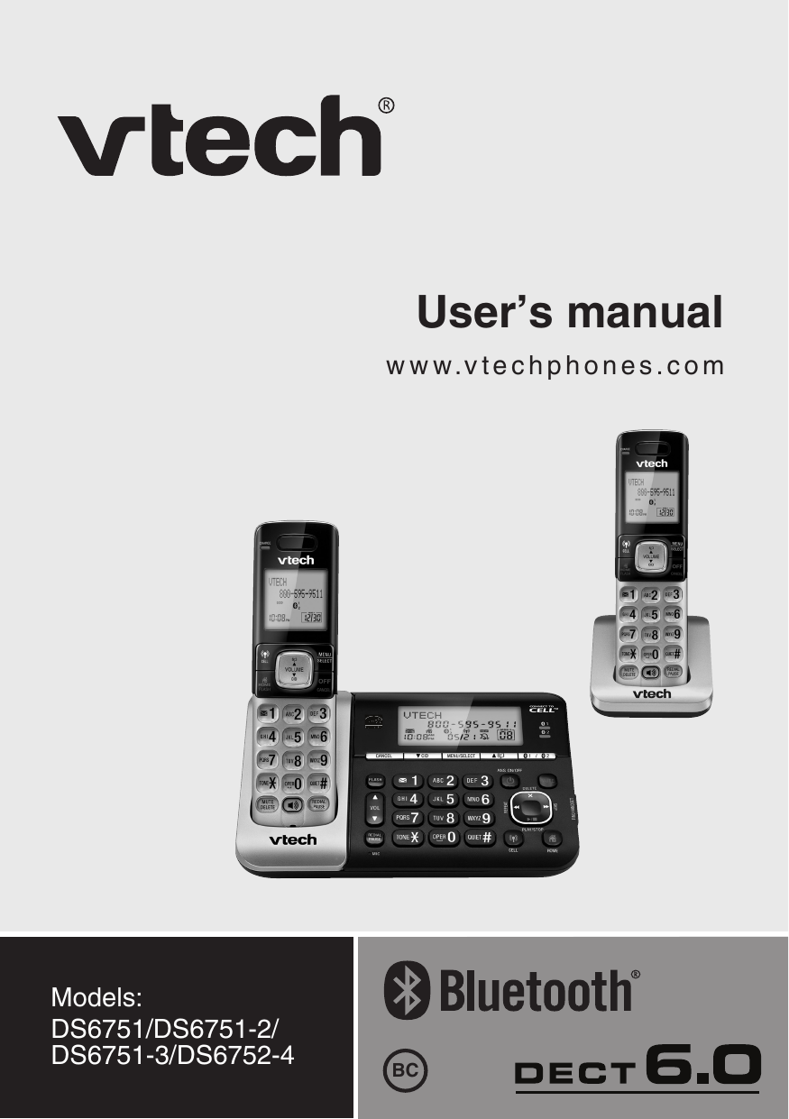 VTech DS6752-4 4 Handset User's manual | Manualzz