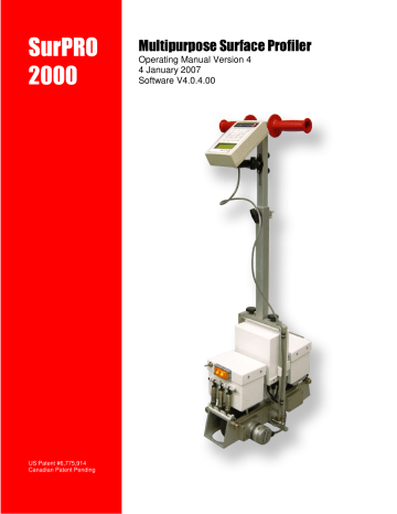 SurPRO 2000 Operating Manual | Manualzz