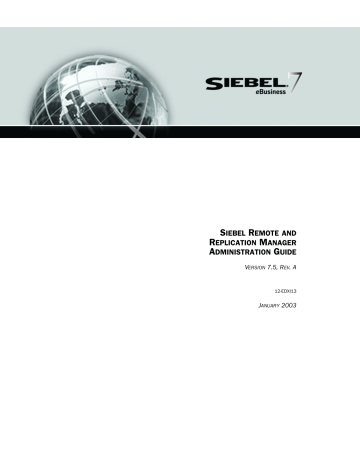 Siebel Remote and Replication Manager Administration Guide | Manualzz