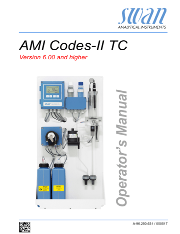 Chlorine Analyzer AMI Codes-II TC Operator's Manual | Manualzz