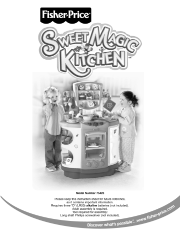 Mattel Sweet Magic Kitchen Instruction Sheet | Manualzz