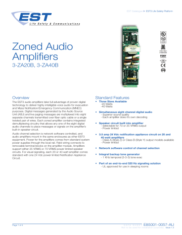 Signature 40W CLASS B ZONED AMPLIFIER Product manual | Manualzz