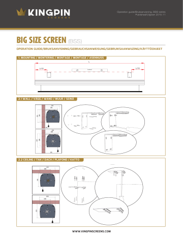 Projection screen BSS Operation guide | Manualzz